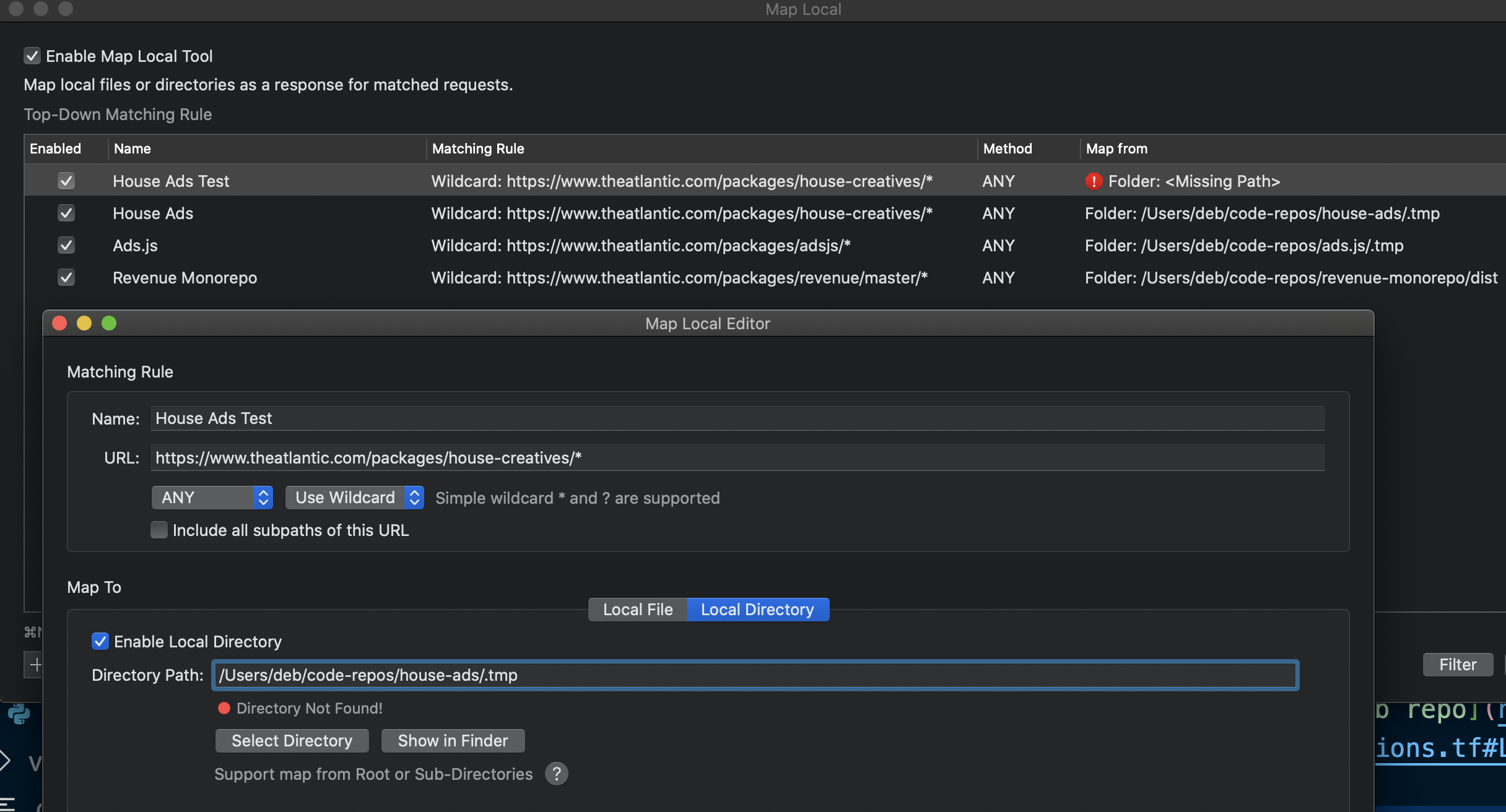 Issue with Map Local and Hidden Folders · Issue #1248 · ProxymanApp/Proxyman · GitHub