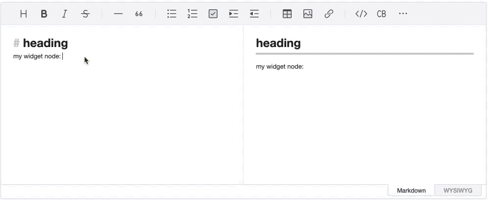 [Spec] Widget node · Issue #1534 · nhn/tui.editor · GitHub