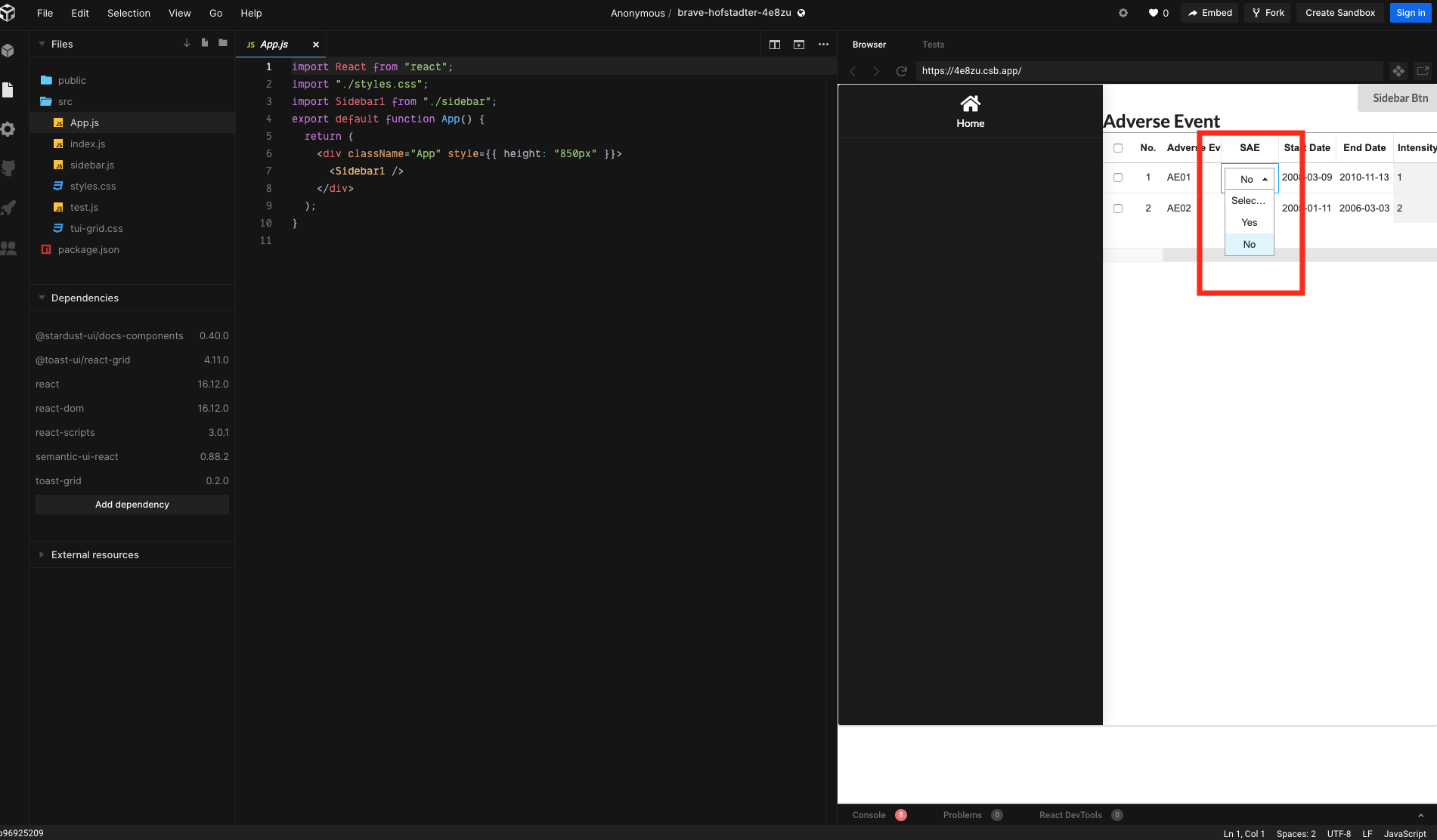 When I'm using with Semantic ui · Issue #979 · nhn/tui.grid · GitHub