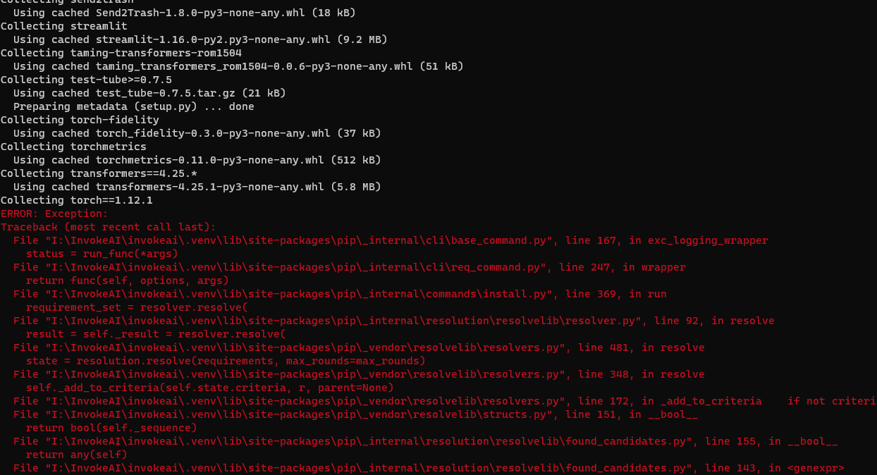 [bug]: ERROR when Collecting torch==1.12.1 · Issue #2067 · invoke-ai ...