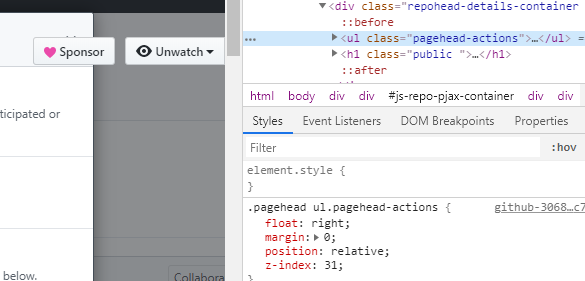 Issue Notifications Customize Box Overlaps Repo Header Buttons · Issue 2189 · Refined Github 