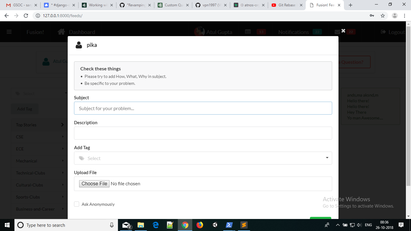 GitHub - KushdeepMittal/Toron: It is an online discussion platform implemented for college level ...