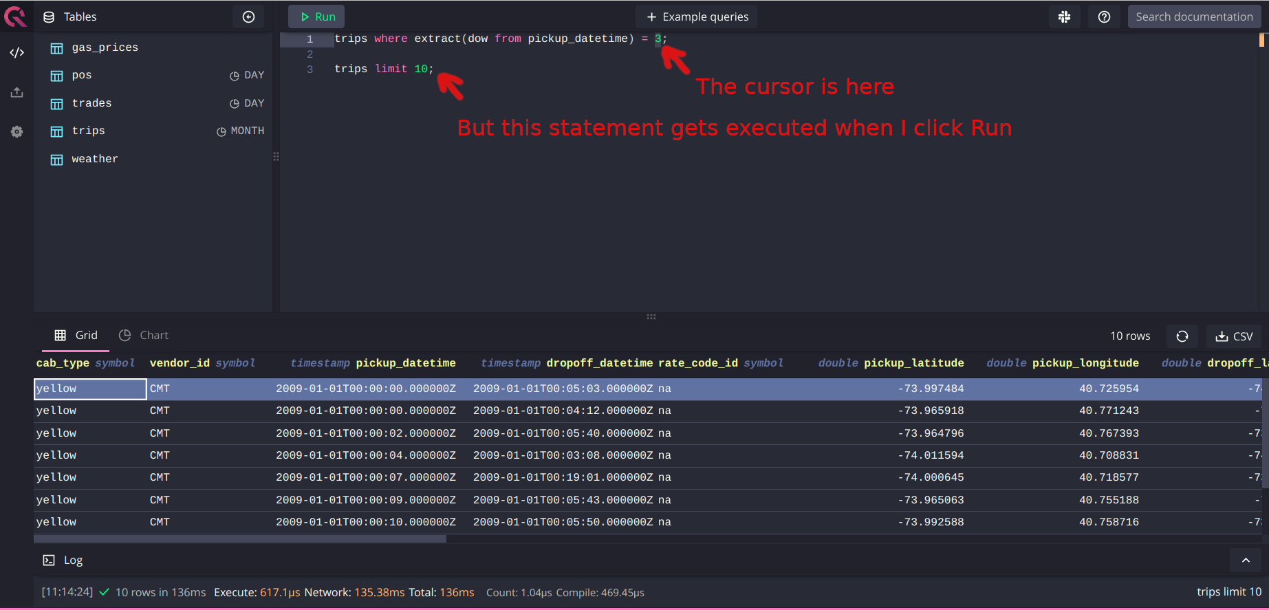 Web Console executes next statement instead of the current one when the ...