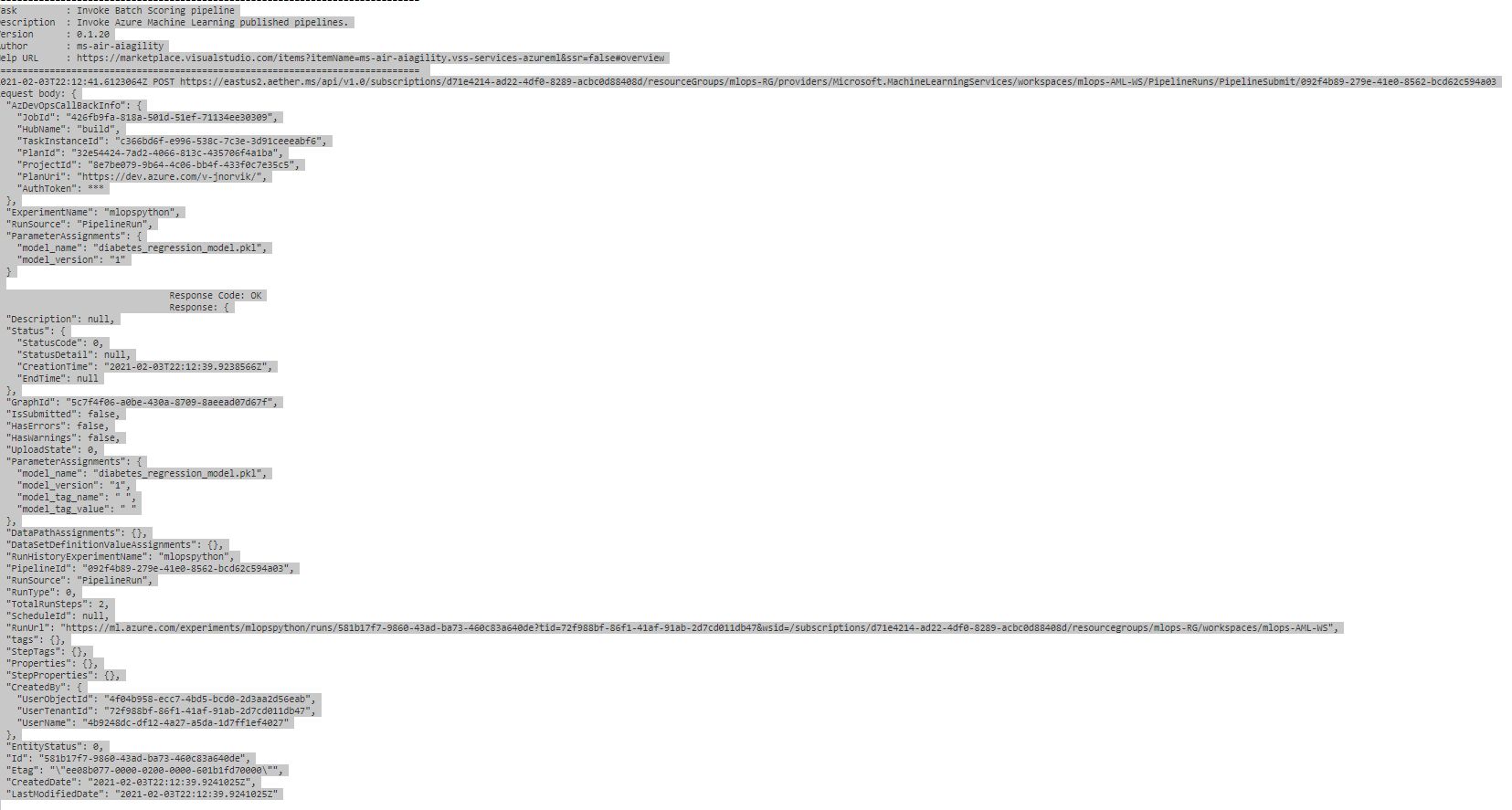 Invoke Batch Scoring Pipeline fails with UserError: AzureMLCompute job failed. PreemptionError ...