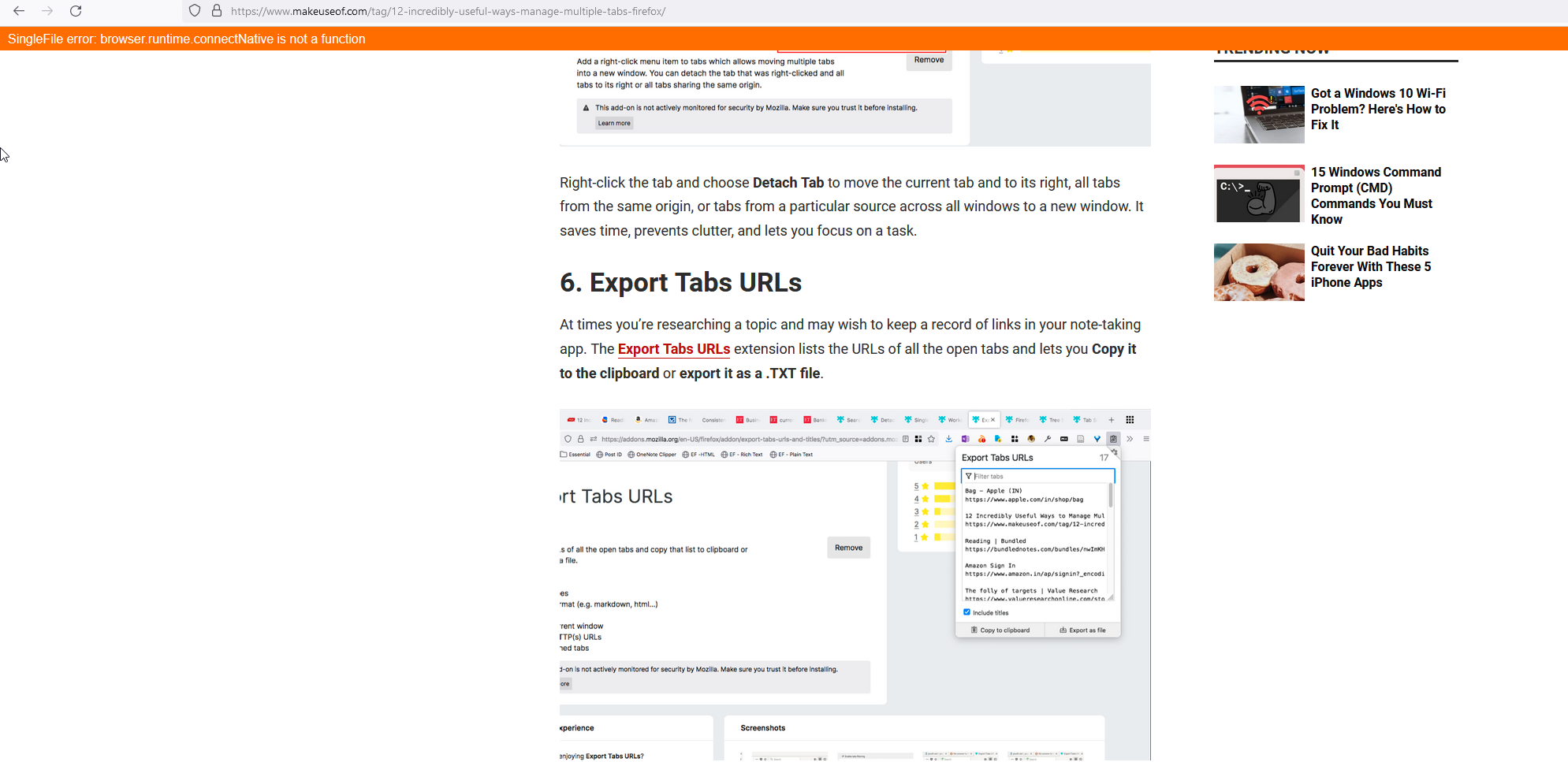 Saving page with SingleFile Companion failed · Issue #865 · gildas-lormeau/SingleFile · GitHub