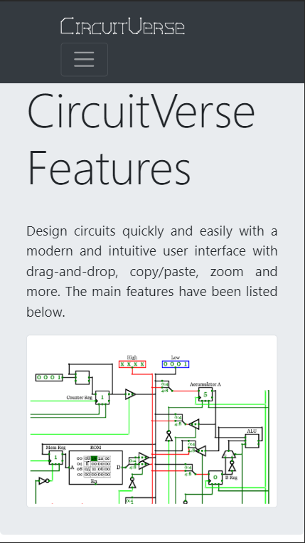 NavBar issues on mobile site · Issue #936 · CircuitVerse/CircuitVerse · GitHub