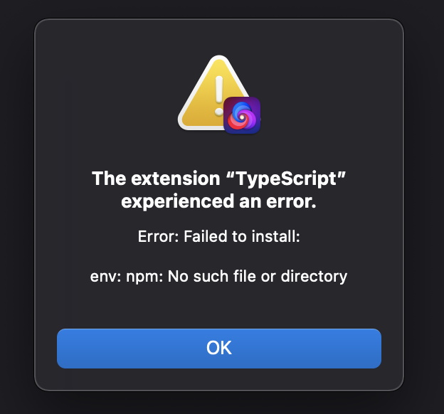 Failed To Install Env Npm No Such File Or Directory · Issue 286