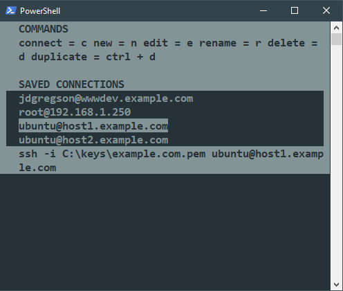 GitHub - jdgregson/sshmgr: A text-based GUI SSH connection manager for PowerShell.