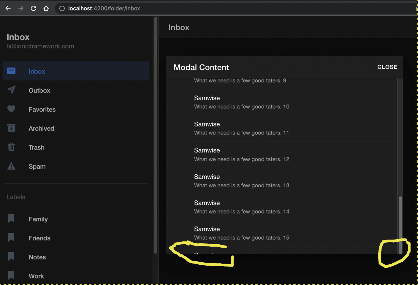 bug: last item in list is covered in a inline modal if header is also present · Issue #24706 ...