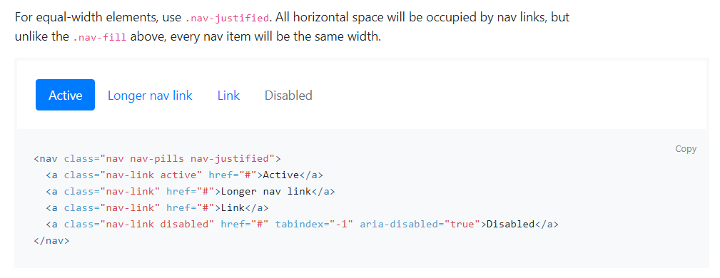 Documentation - nav-justified · Issue #28117 · twbs/bootstrap · GitHub
