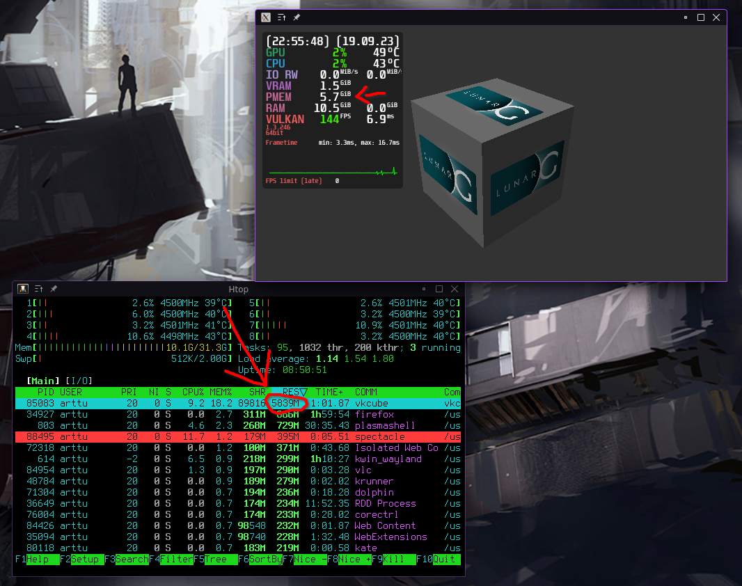 Resizing vulkan windows leaks memory · Issue #1125 · flightlessmango/MangoHud · GitHub