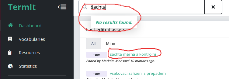 Nefunkční vyhledávač · Issue #189 · kbss-cvut/termit-ui · GitHub