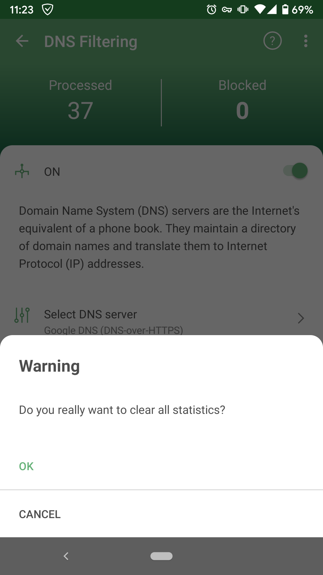 Improve clear statistics description (DNS) · Issue #3194 · AdguardTeam/AdguardForAndroid · GitHub