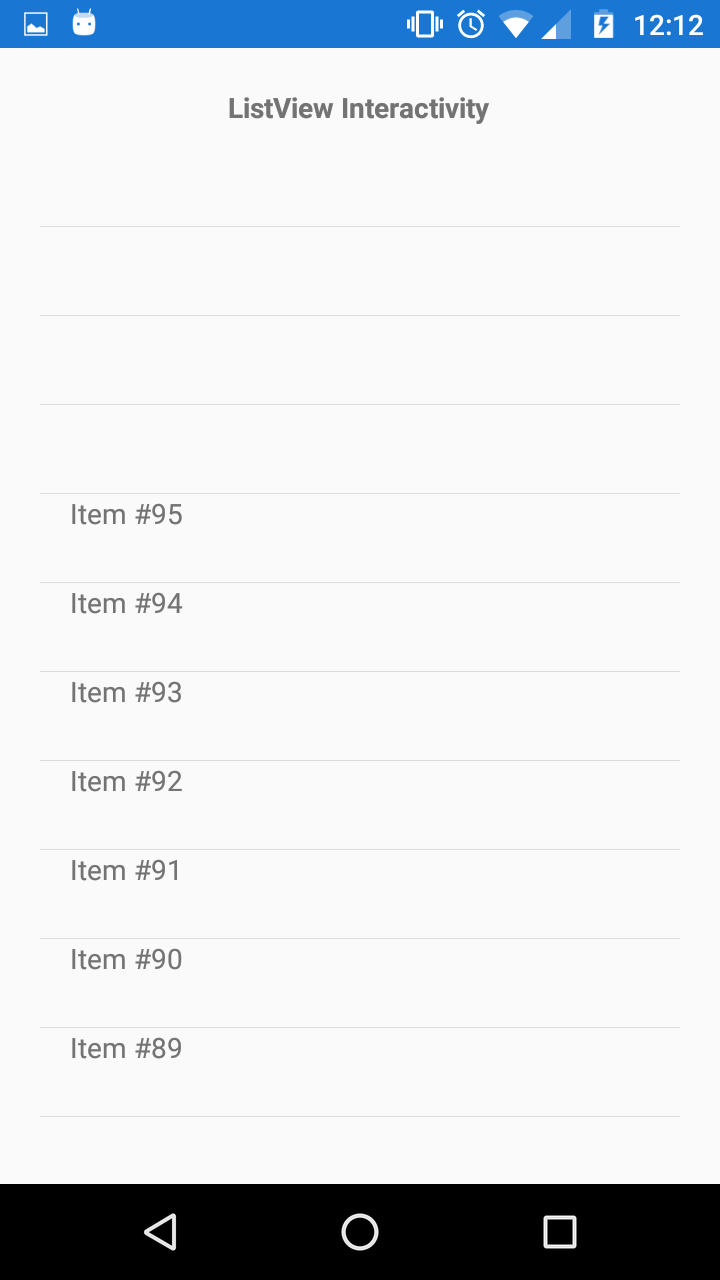 Bug Pull To Refresh Listview Empty Cells When Refreshing List After