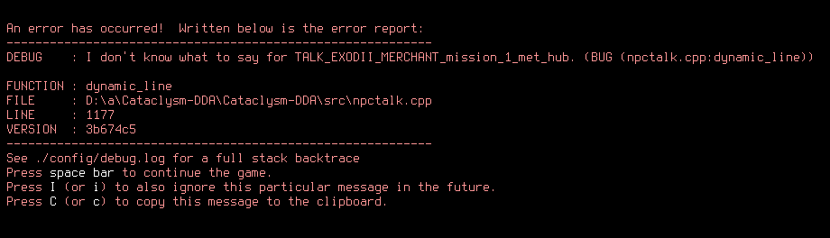 missing dialog in first Exodii mission · Issue #65002 · CleverRaven ...