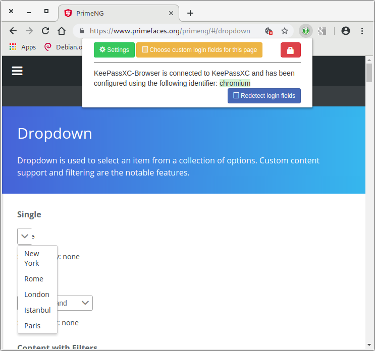 KeePassXC-Browser breaks PrimeNG dropdown component · Issue #372 · keepassxreboot/keepassxc ...