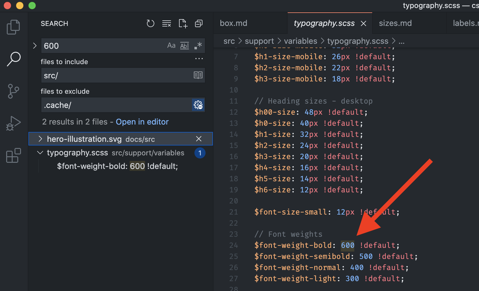 Search selection text is light focus and unreadable · Issue #64 · primer/github-vscode-theme ...