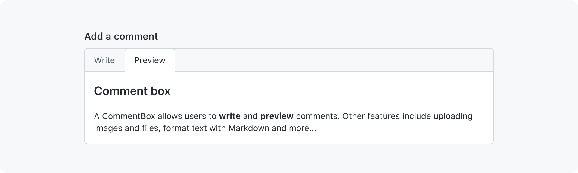 Comment Box Primer