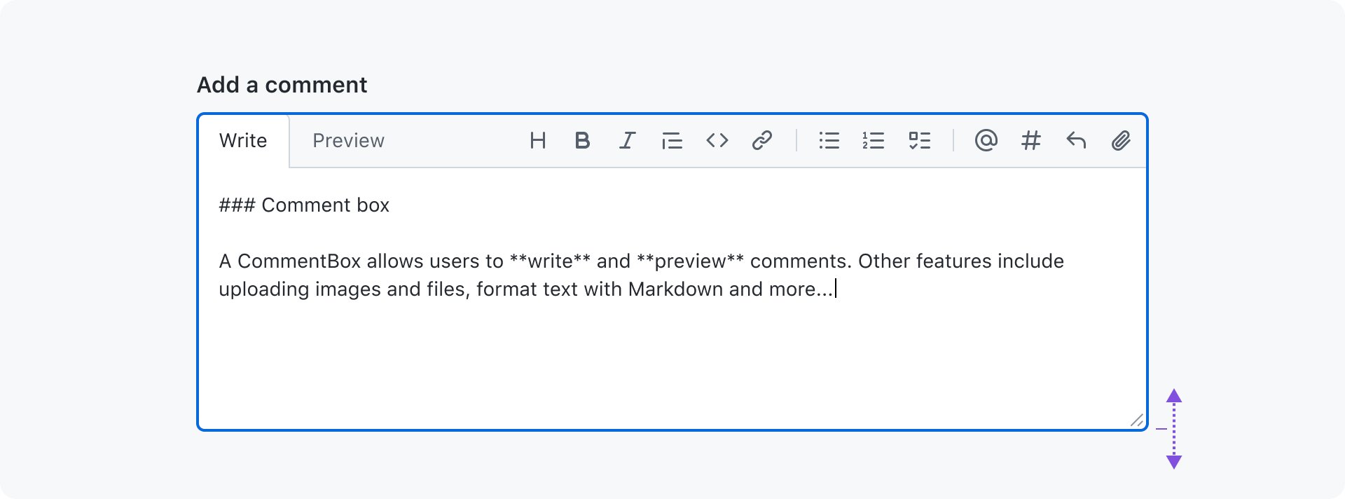 Comment Box Interface Guidelines