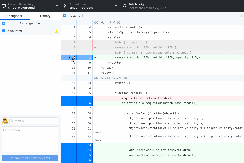 Make staging line hunks more obvious · Issue #1688 · desktop/desktop ...
