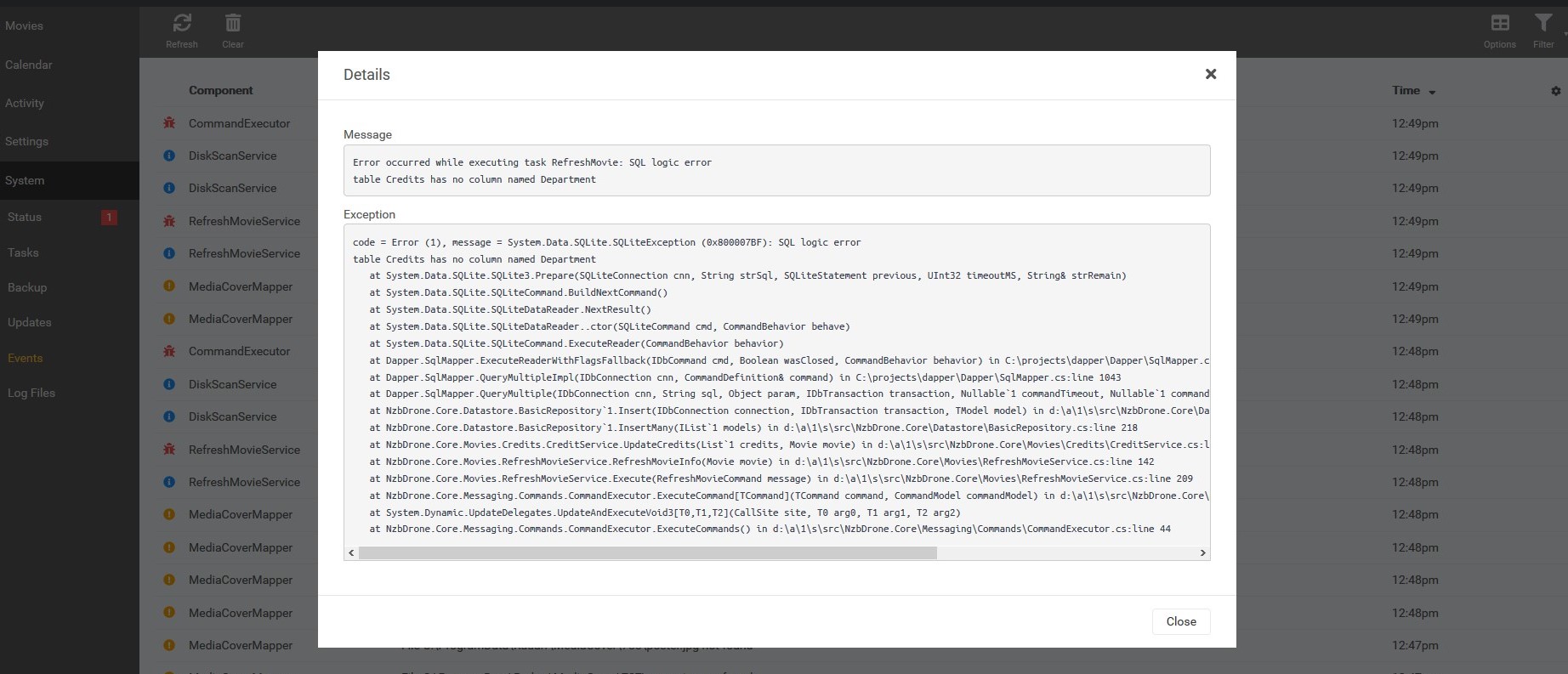 Issues when adding new movie - Aphrodite · Issue #4114 · Radarr/Radarr · GitHub