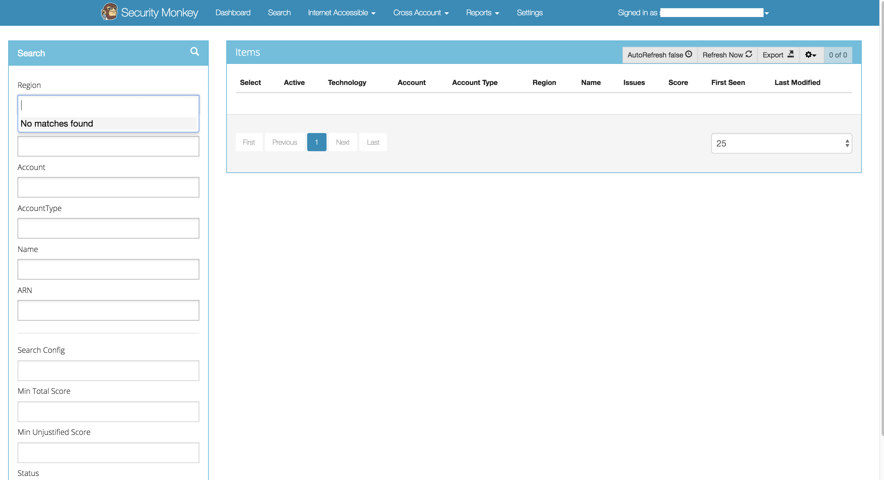 No Matches Found / Loading · Issue #1014 · Netflix/security_monkey · GitHub