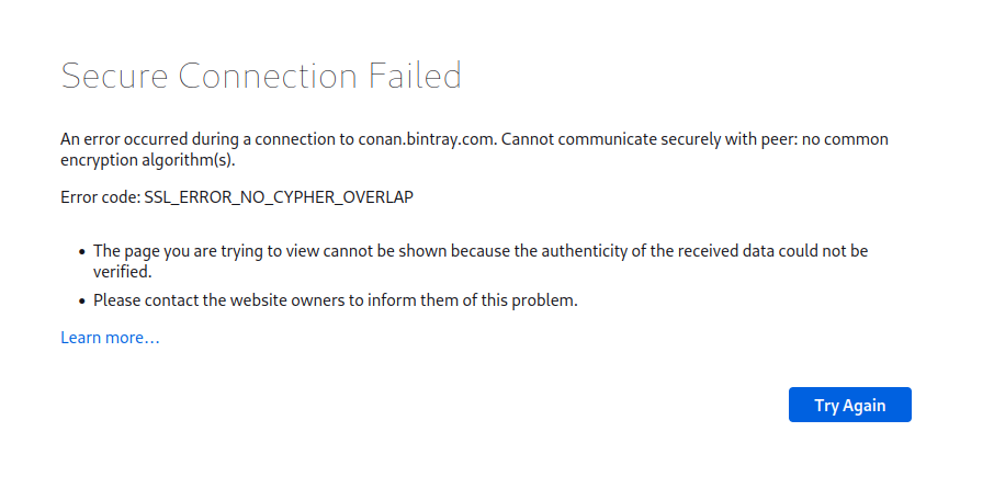 [question] Unable to connect to conancenter=https://center.conan.io ...