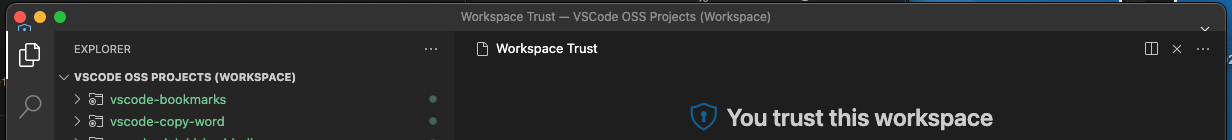 Workspace Trust banner shield not totally removed when you Trust a ...
