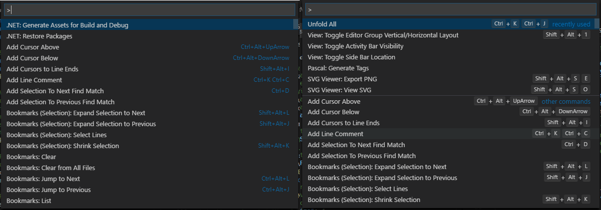 Review The Keybinding Ui In Command Palette · Issue 30060 · Microsoftvscode · Github