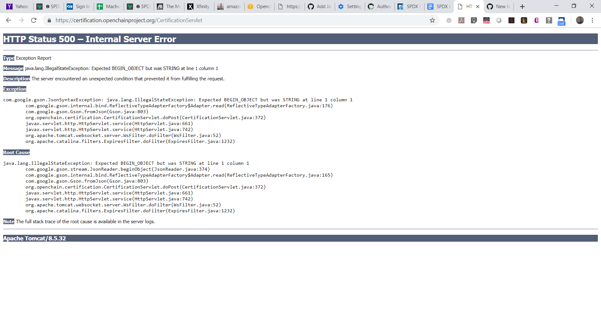 Password Reset completion causes server 500 error · Issue #139 · OpenChain-Project/Online-Self ...