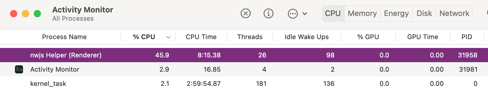 cpu usage is high · Issue #5737 · pgadmin-org/pgadmin4 · GitHub
