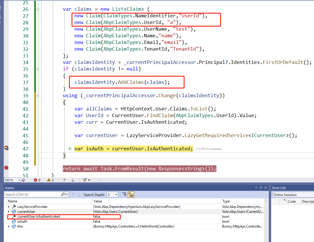 Icurrentuser Value Where Is From Why Id Is Always Empty Isauthenticated Is Always False · Issue