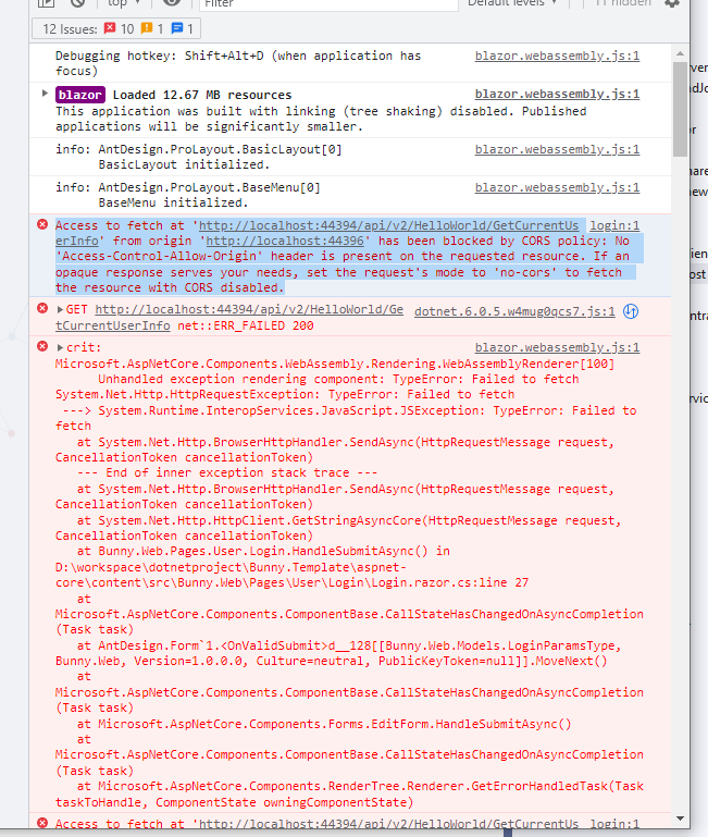 遇到个跨域问题 · Issue #133 · ant-design-blazor/ant-design-pro-blazor · GitHub