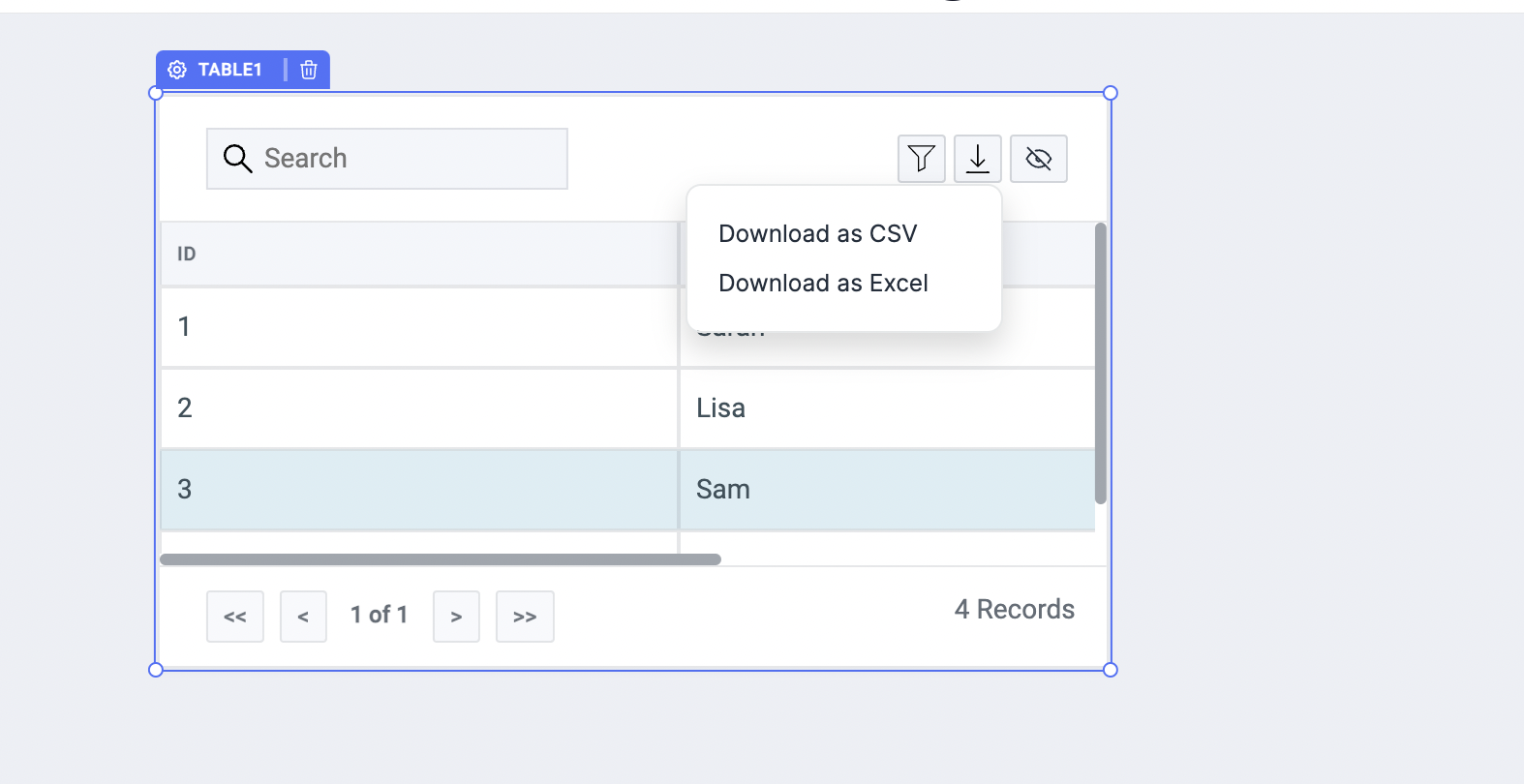 [ Enhancement ] : Adding PDF downloading option in Table widget · Issue #4596 · ToolJet/ToolJet ...