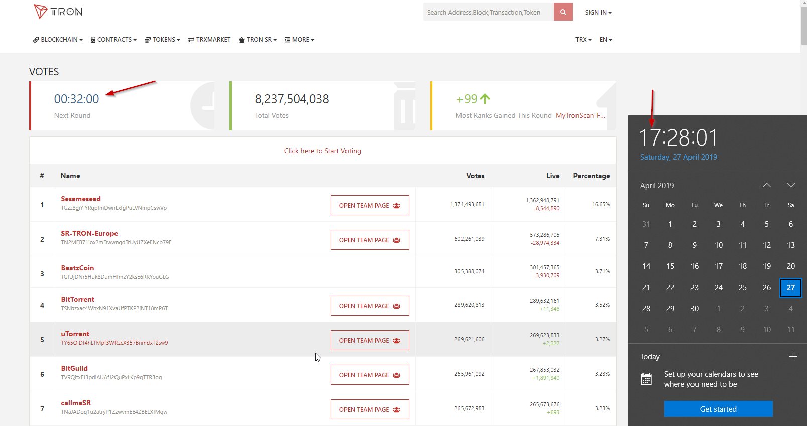 Countdown to next cycle is wrong · Issue #1148 · tronscan/tronscan-frontend · GitHub
