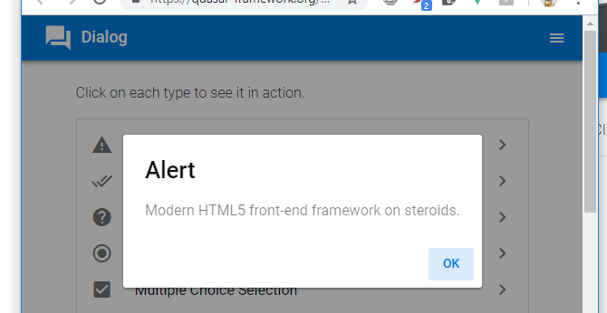 Dialog Hides Scrollbar [1 0] · Issue 3212 · Quasarframework Quasar · Github