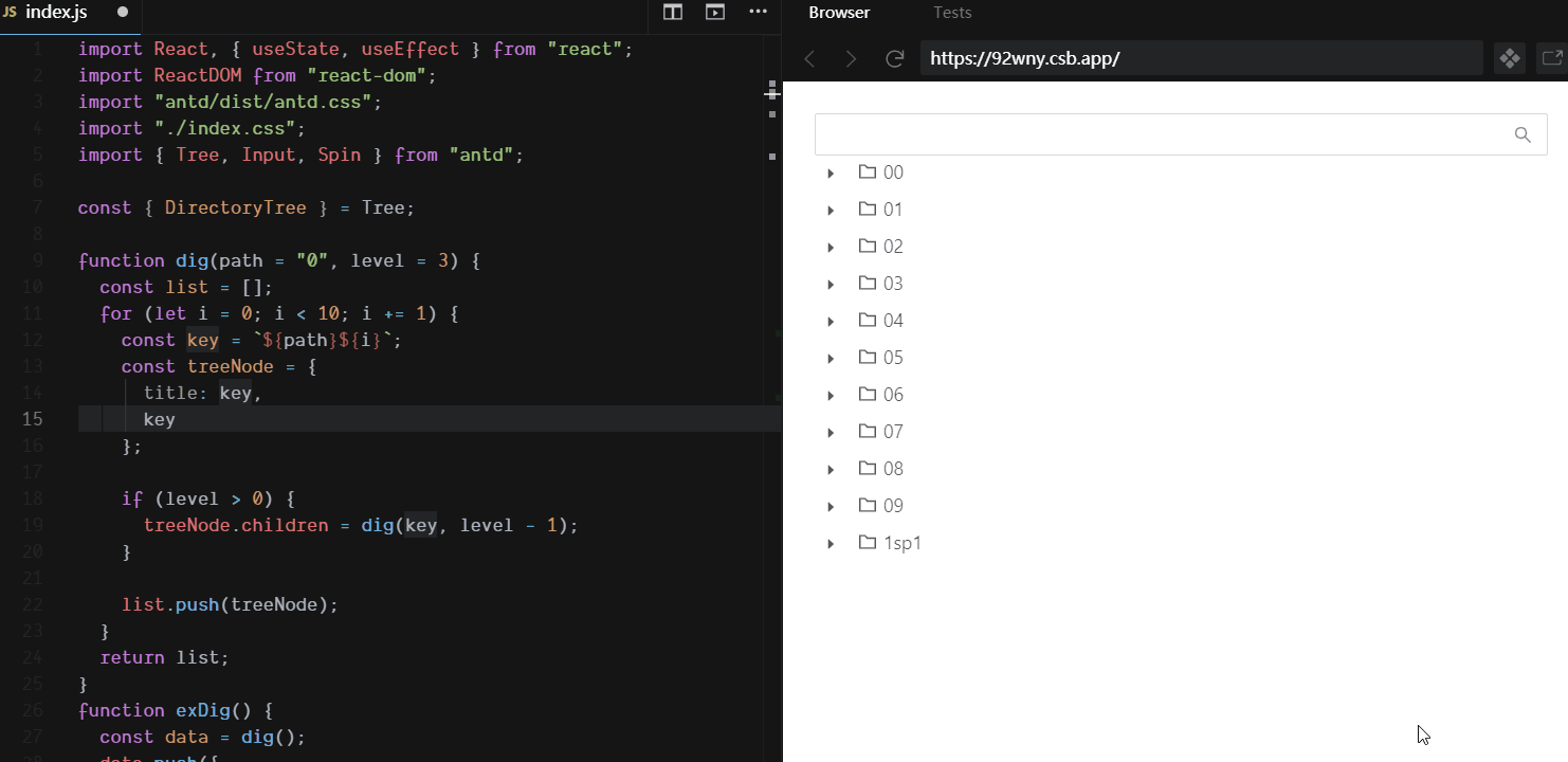 Directorytree with Virtual Scroll collapses sometimes when I change the ...