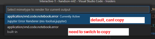 Cannot Copy Error Messages in Interactive Output, Need to change MimeType · Issue #135211 ...
