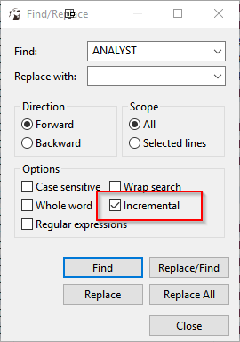 What does Incremental do in Find/Replace function. · Issue #5267 ...