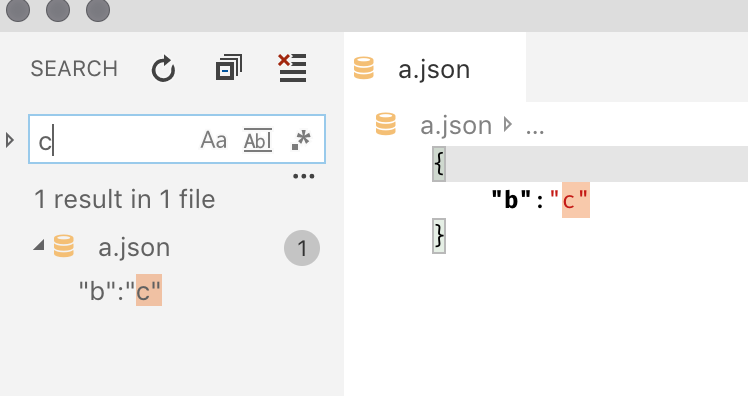 [insider bug] extra quotation marks included in search result for json file · Issue #57583 ...