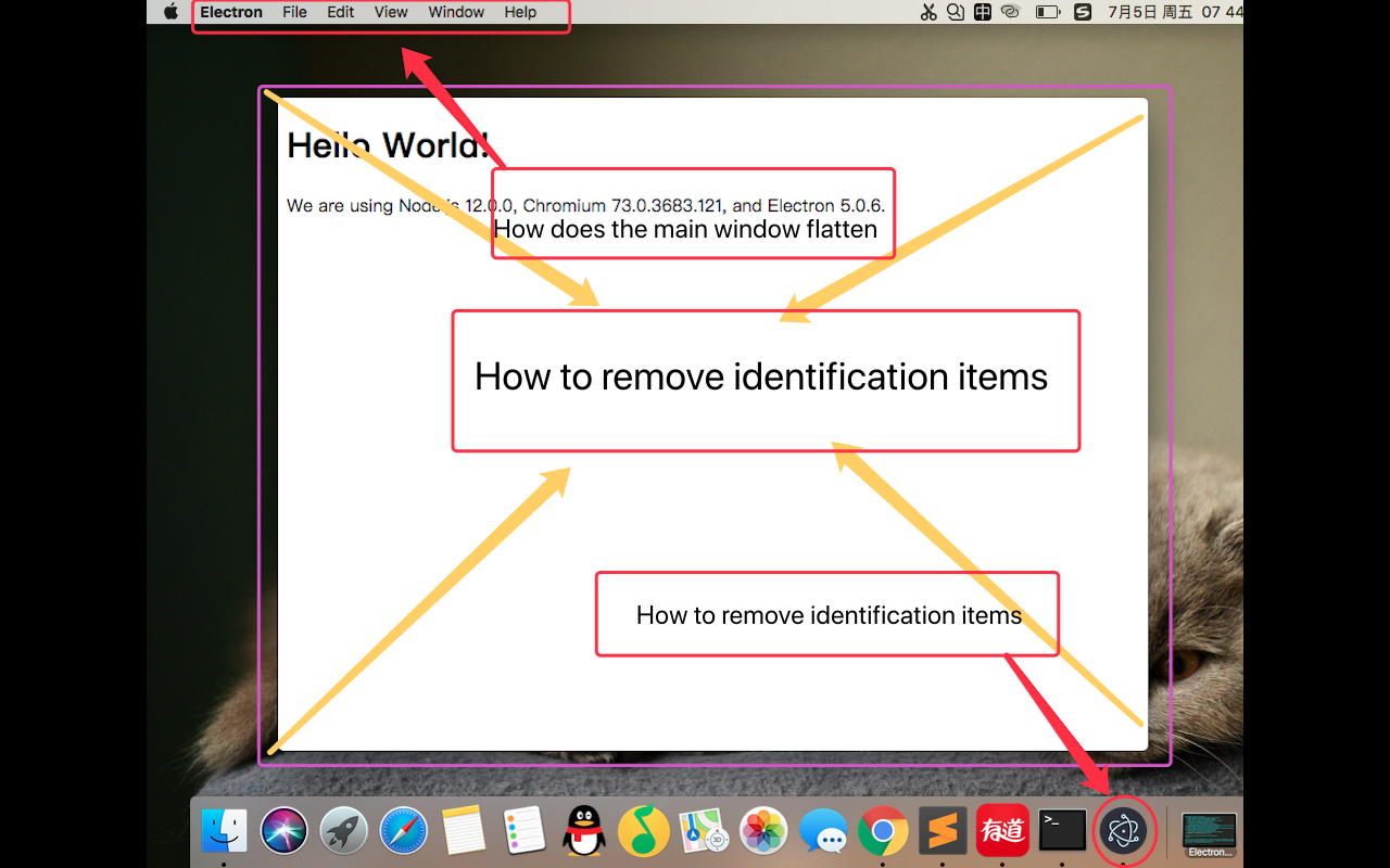 Electron how to achieve the main window flattening and dynamic ...