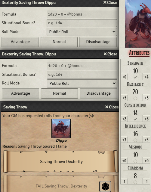 Query Player Modifier option fails to roll properly. · Issue #172 · League-of-Foundry-Developers ...