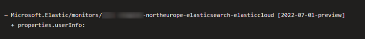 az deployment sub what-if shows that Microsoft.Elastic resource has changed but it doesn't ...