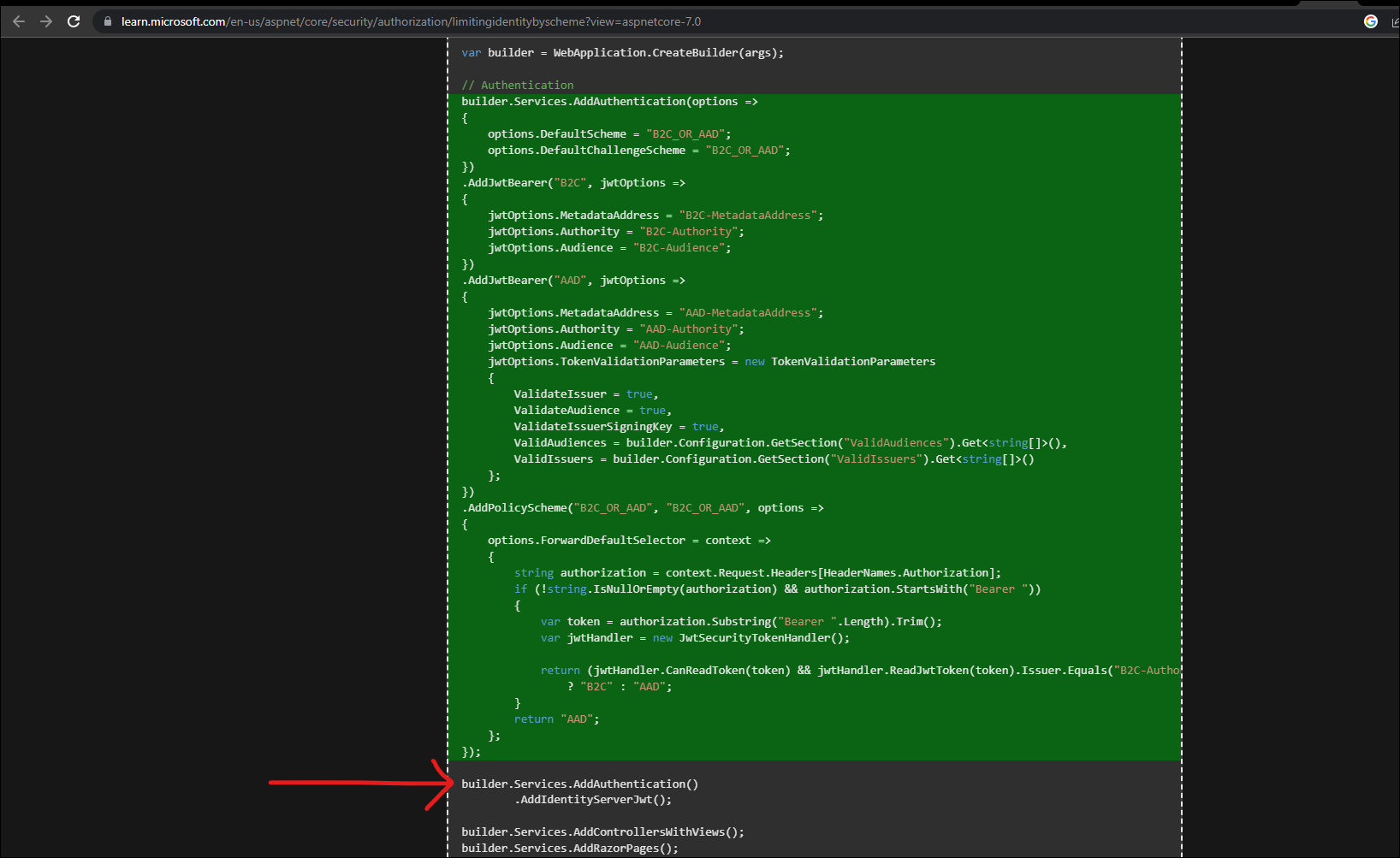 Multiple Authentication Schemes · Issue 16389 · Dotnet Aspnetcore Docs