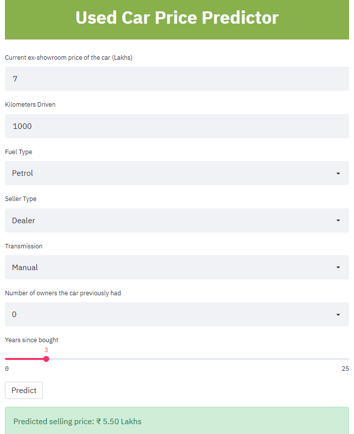 GitHub - VaisakNair7/Used-Car-Price-Prediction: Predict selling price ...
