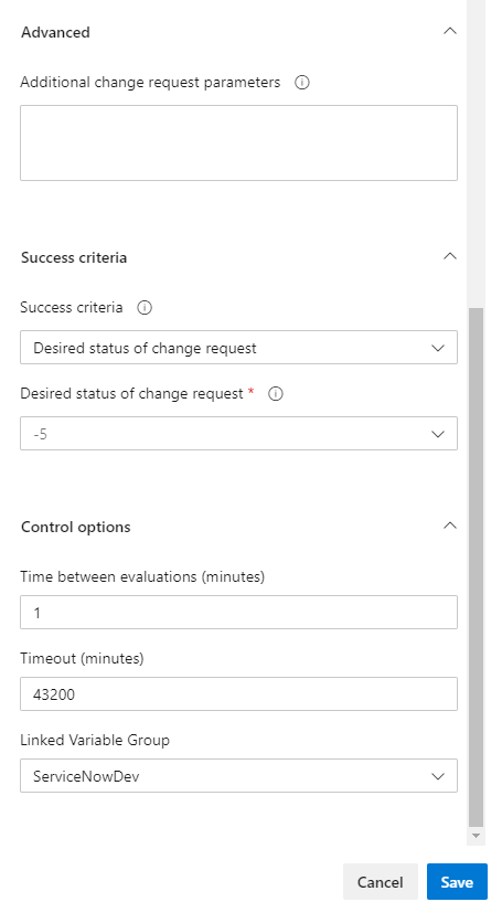 ServiceNow change management check does not create a change request ...