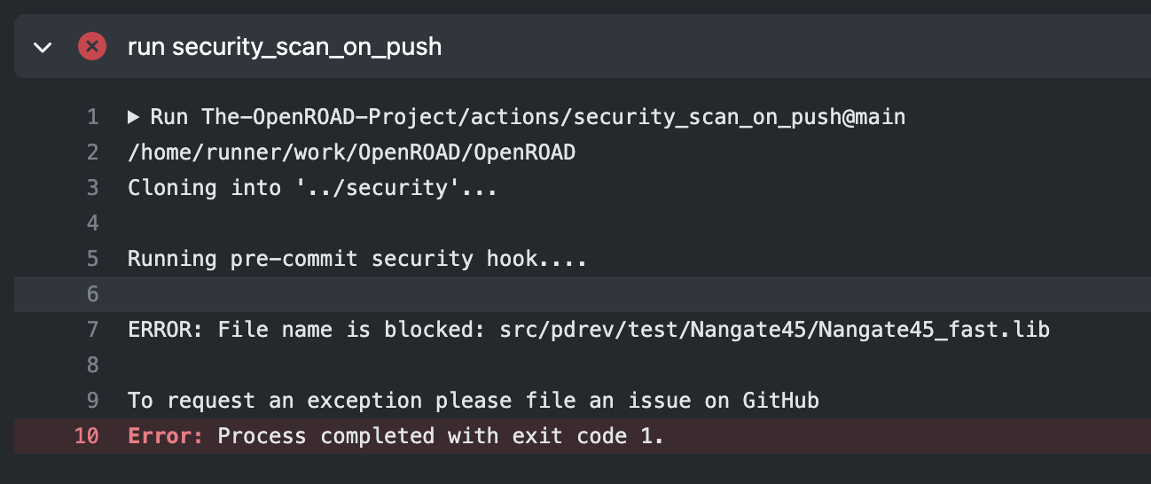 Security Scan is currently throwing an error · Issue #726 · The-OpenROAD-Project/OpenROAD · GitHub
