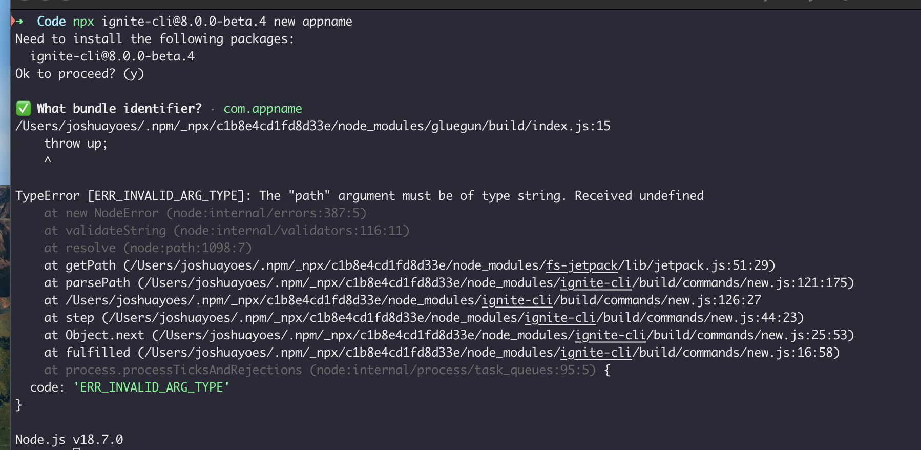 Install failure on Maverick 8.0.0 beta-3 · Issue #2163 · infinitered/ignite · GitHub
