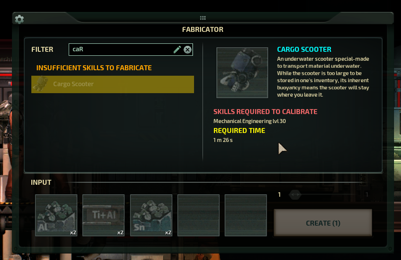 Fabricator text implies that failing to meet skill requirement means it is impossible to ...