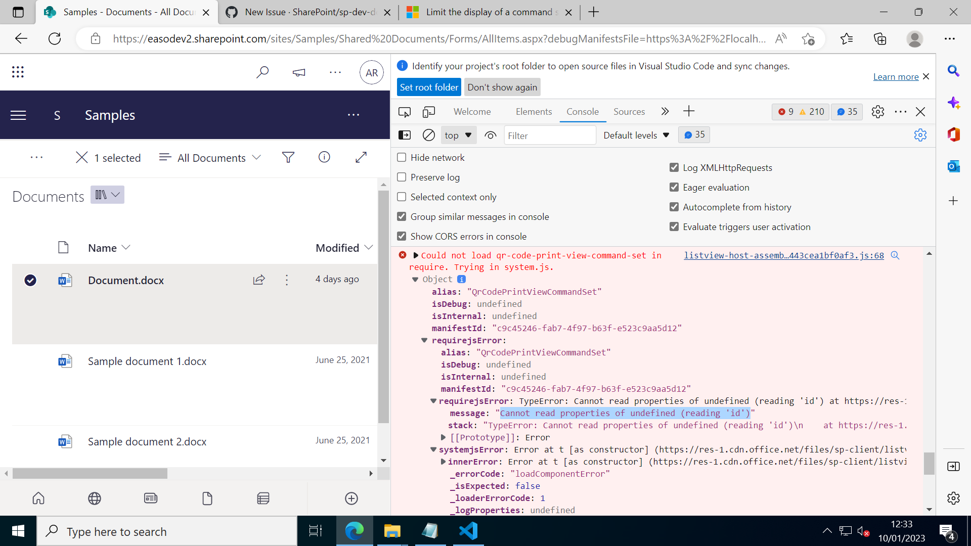 Cannot Read Properties Of Undefined Reading Id In App Customizer List View Command Set